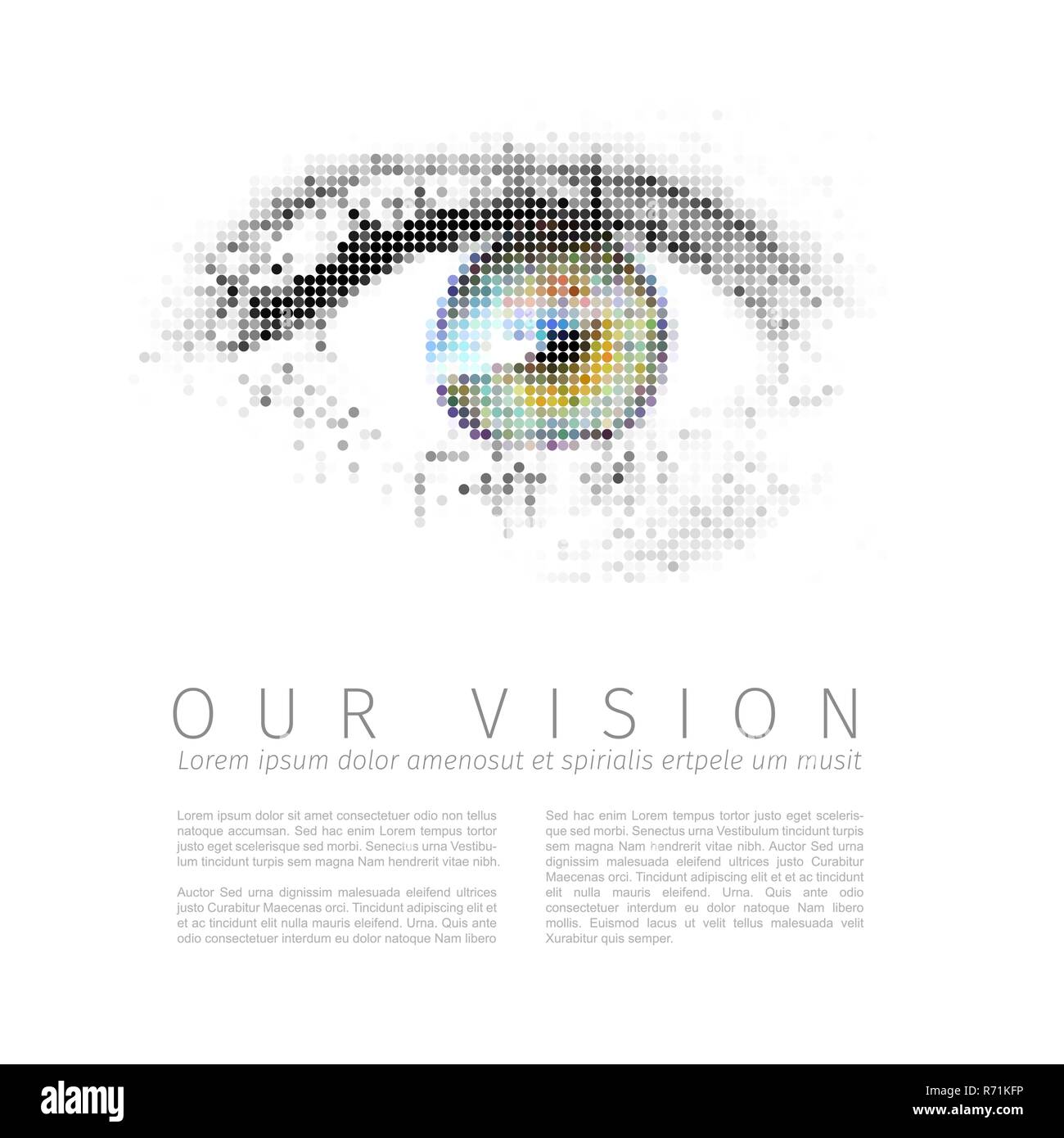 Vector template for Our vision manifesto with digital human eye Stock ...