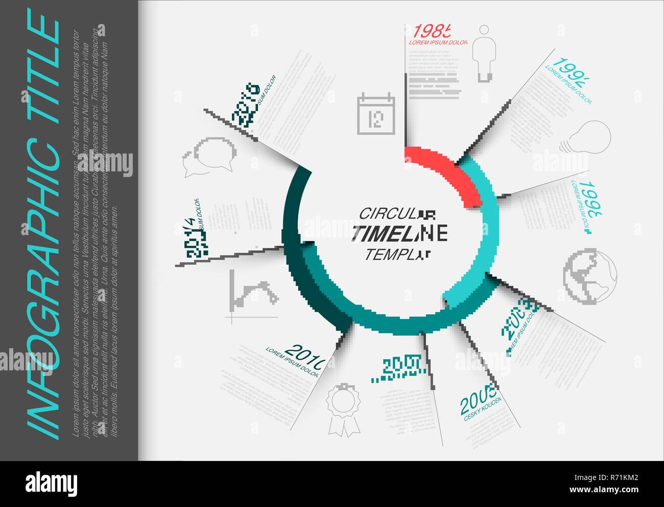 Vector Infographic circular timeline report template with the biggest ...