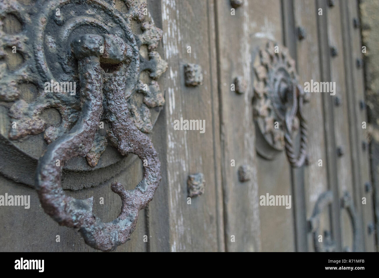 Rustic door lock detail Stock Photo - Alamy