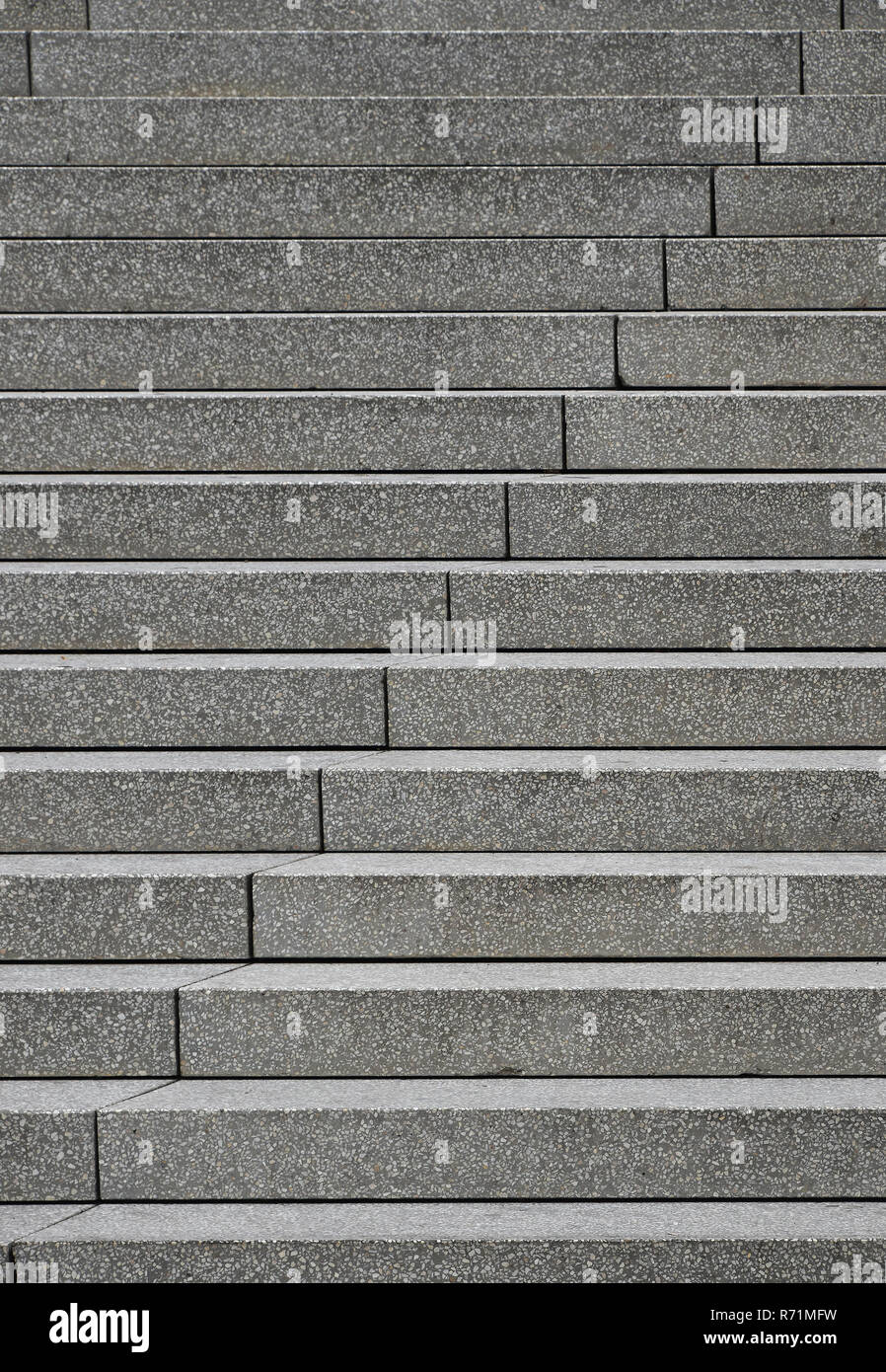 Grey concrete stairs perspective Stock Photo - Alamy