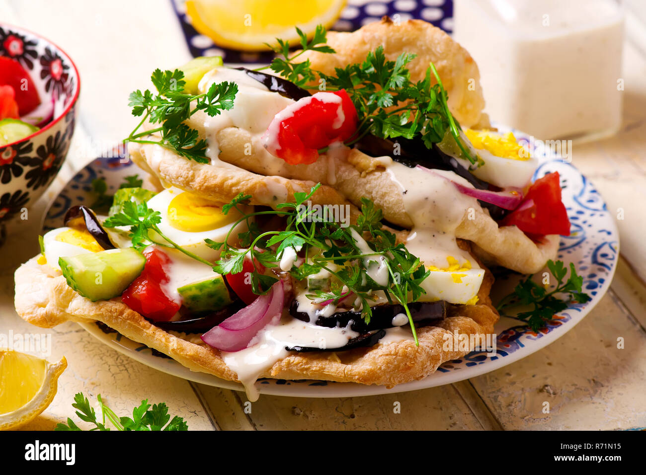 Pita sabich sandwich hi-res stock photography and images - Alamy
