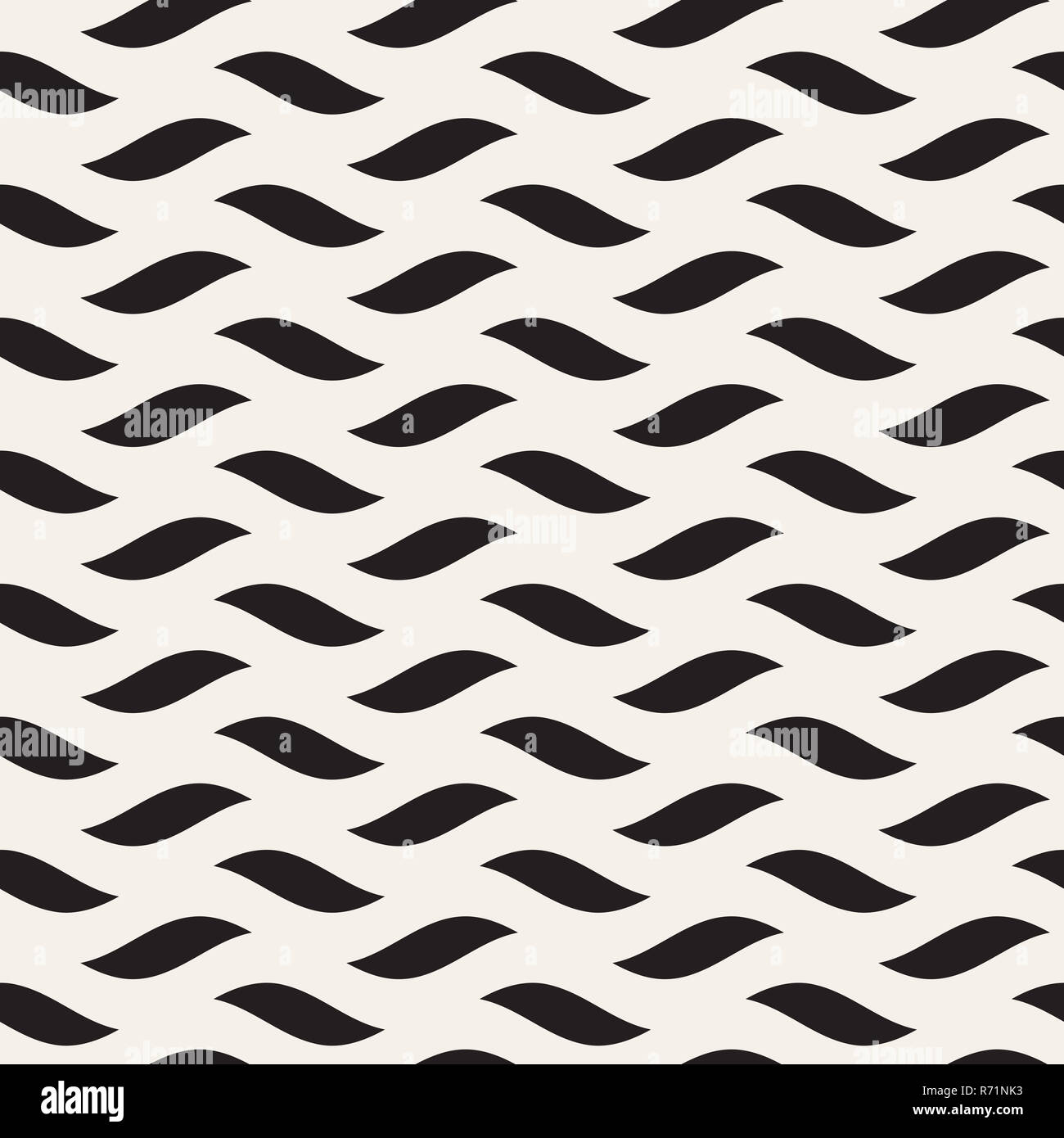 Repeating black white wave pattern hi-res stock photography and images ...