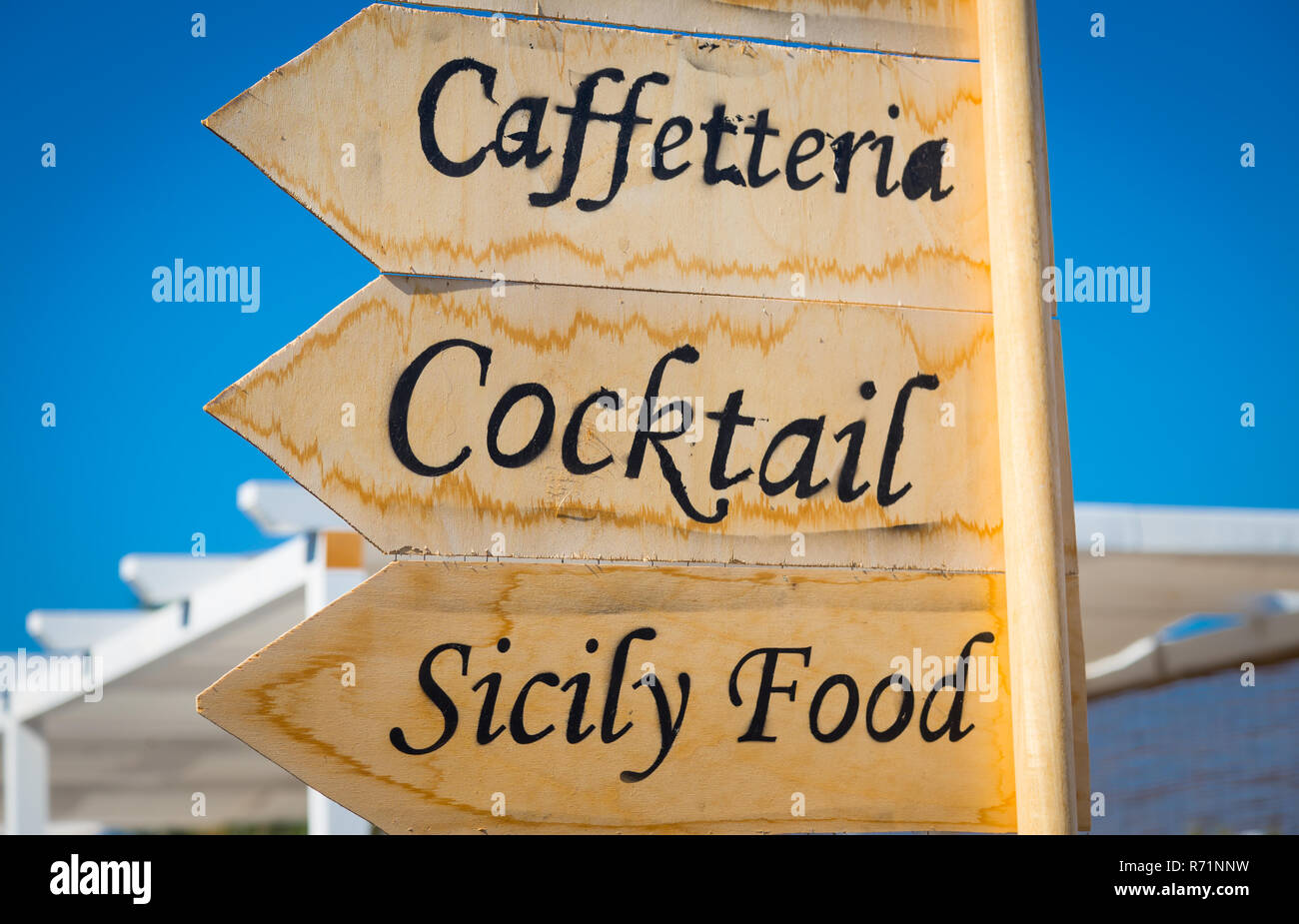 Sicily Food sign Stock Photo - Alamy