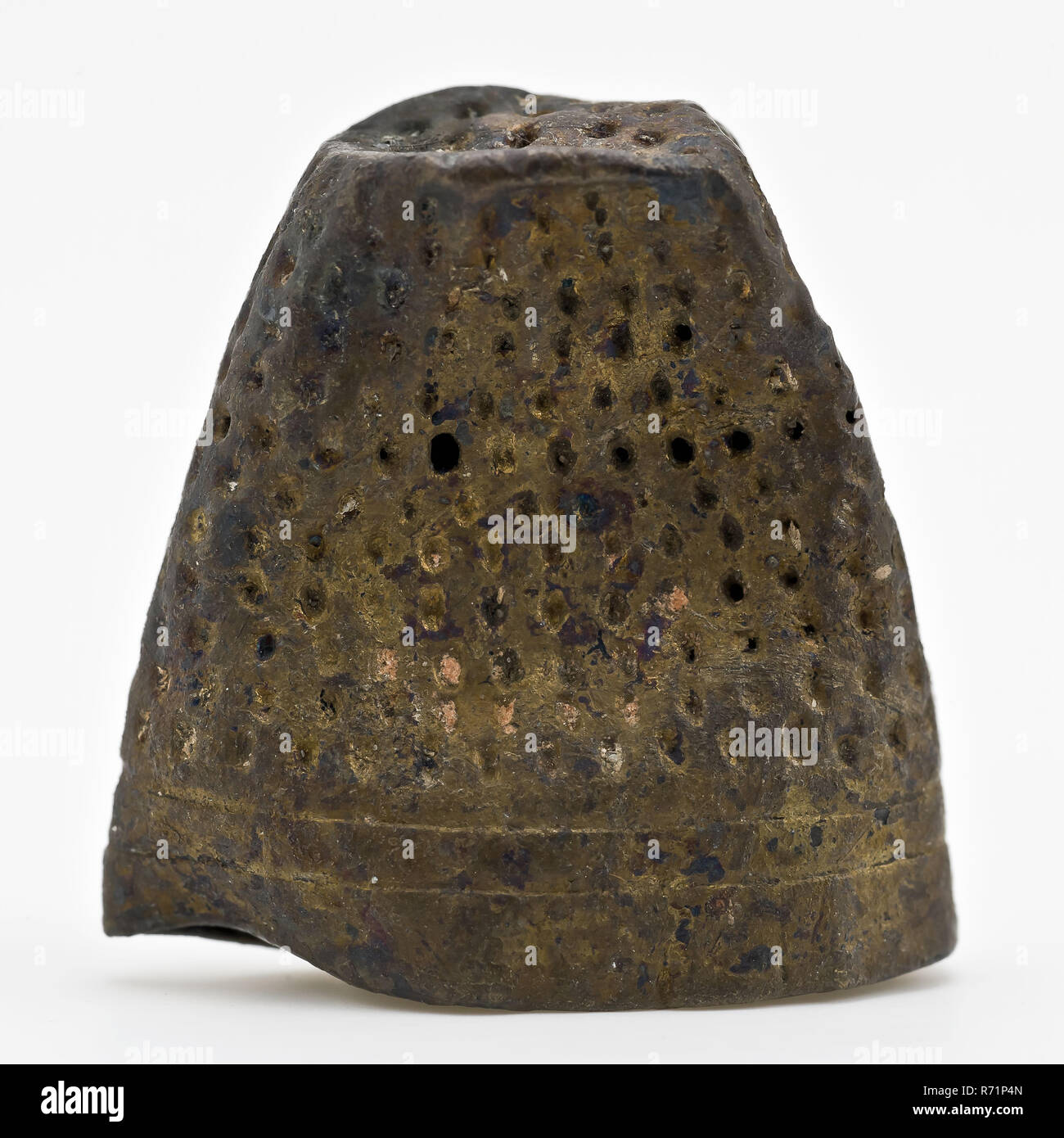 Copper pressed thimble, thimble sewing kit soil find copper metal ...
