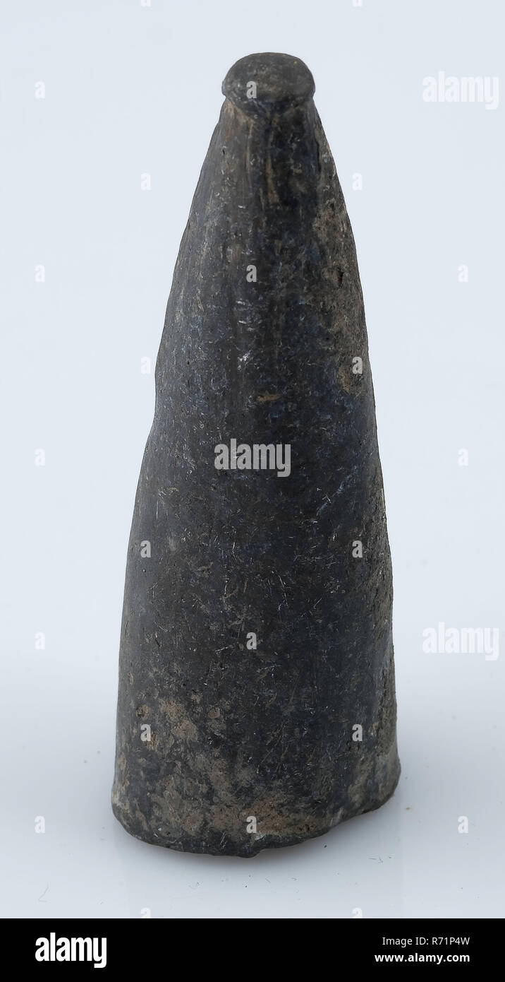 Lead object, hollow point, artifact foundations lead metal, cast Three ...