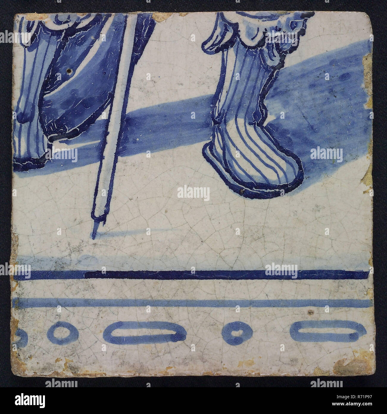 Tile of tile picture blue, white ground, two consecutive biblical ...