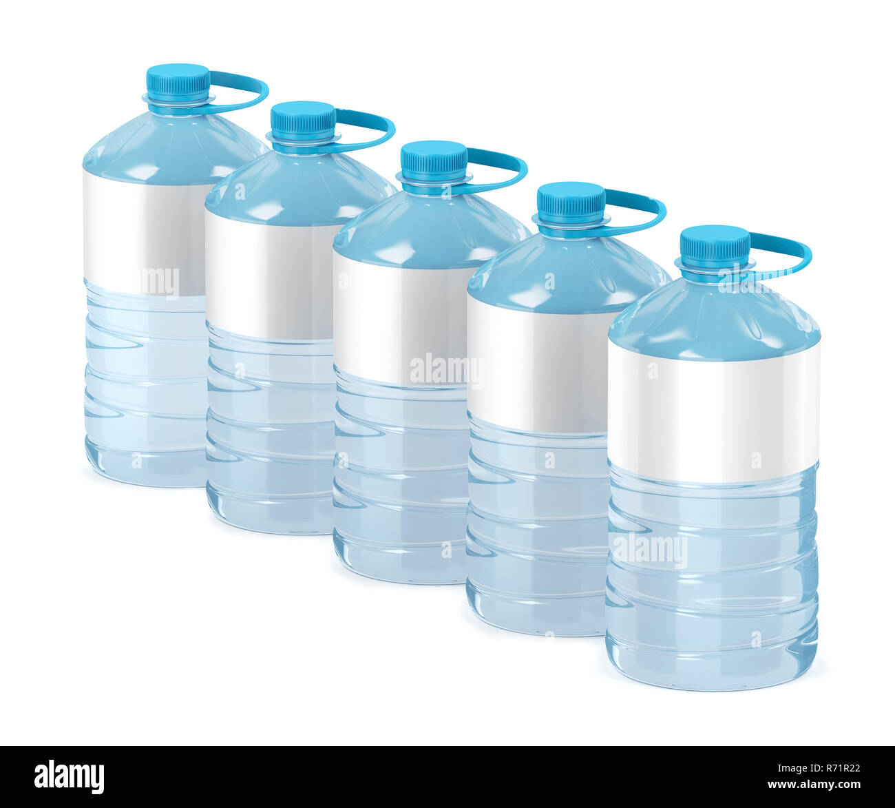 Big water bottles on white Stock Photo - Alamy