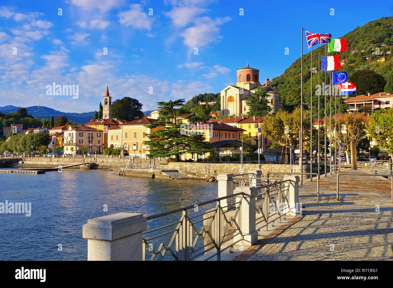 Laveno on lake Lago Maggiore in northern Italy Stock Photo - Alamy