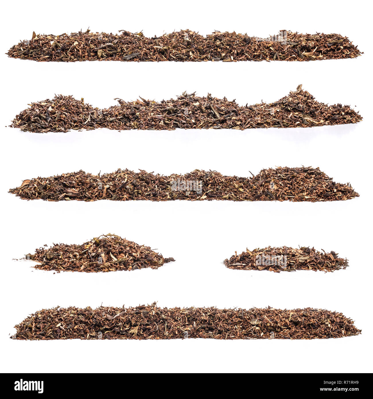 Black tea leaves background Cut Out Stock Images & Pictures - Alamy