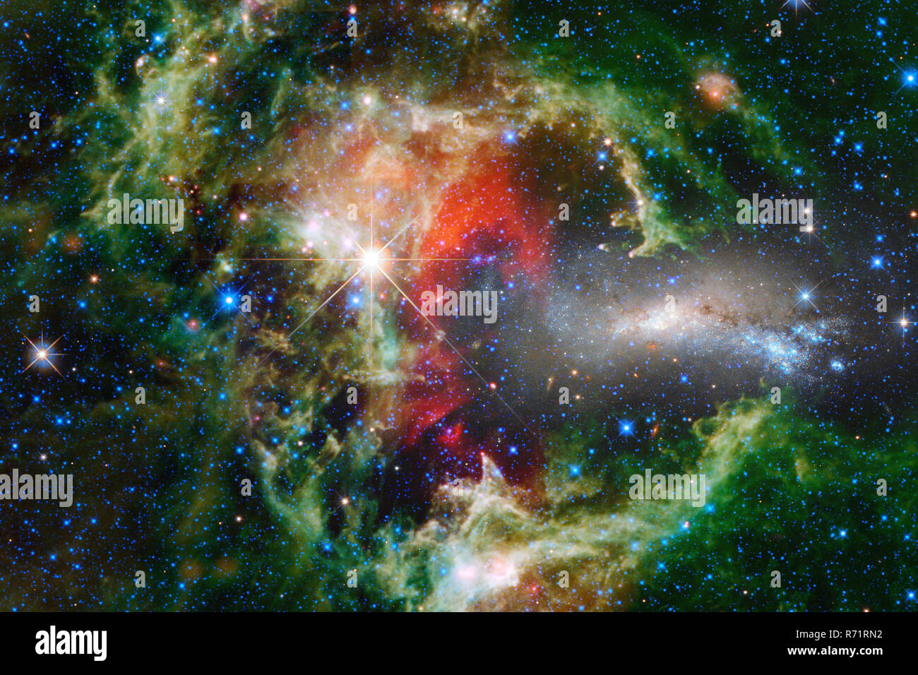 Awesome beautiful nebula somewhere in outer space. Elements of this ...