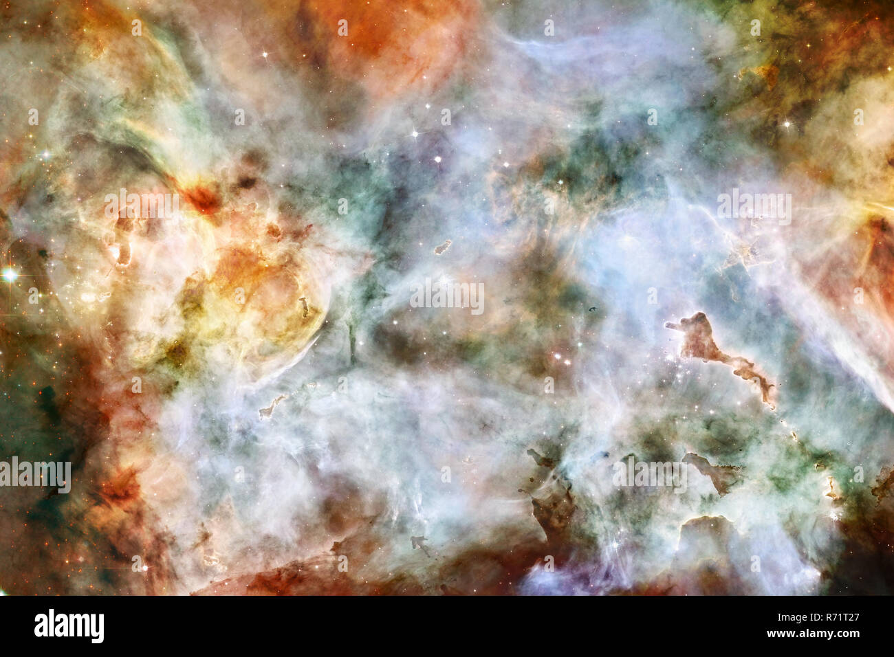 Beautiful galaxy and cluster of stars in the space night. Elements of ...
