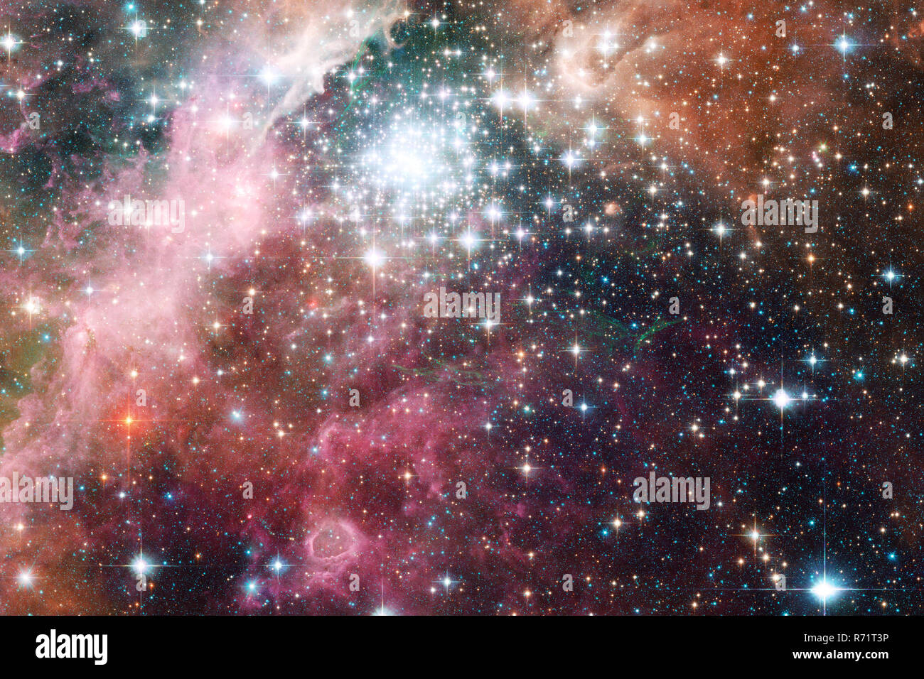 Universe filled stars, nebula and galaxy. Cosmic art, science fiction ...