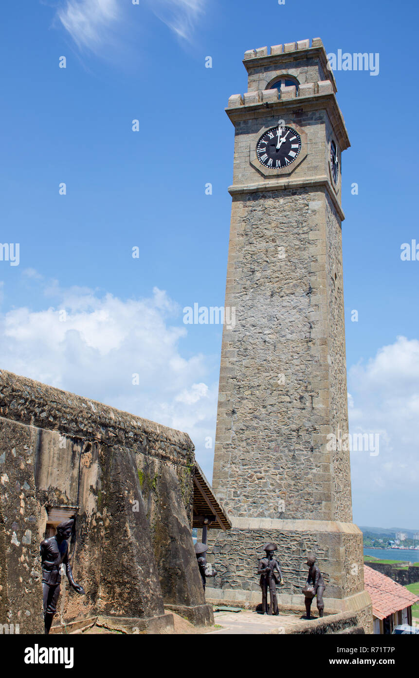 Clock tower Galle fort in Sri Lanka Stock Photo - Alamy