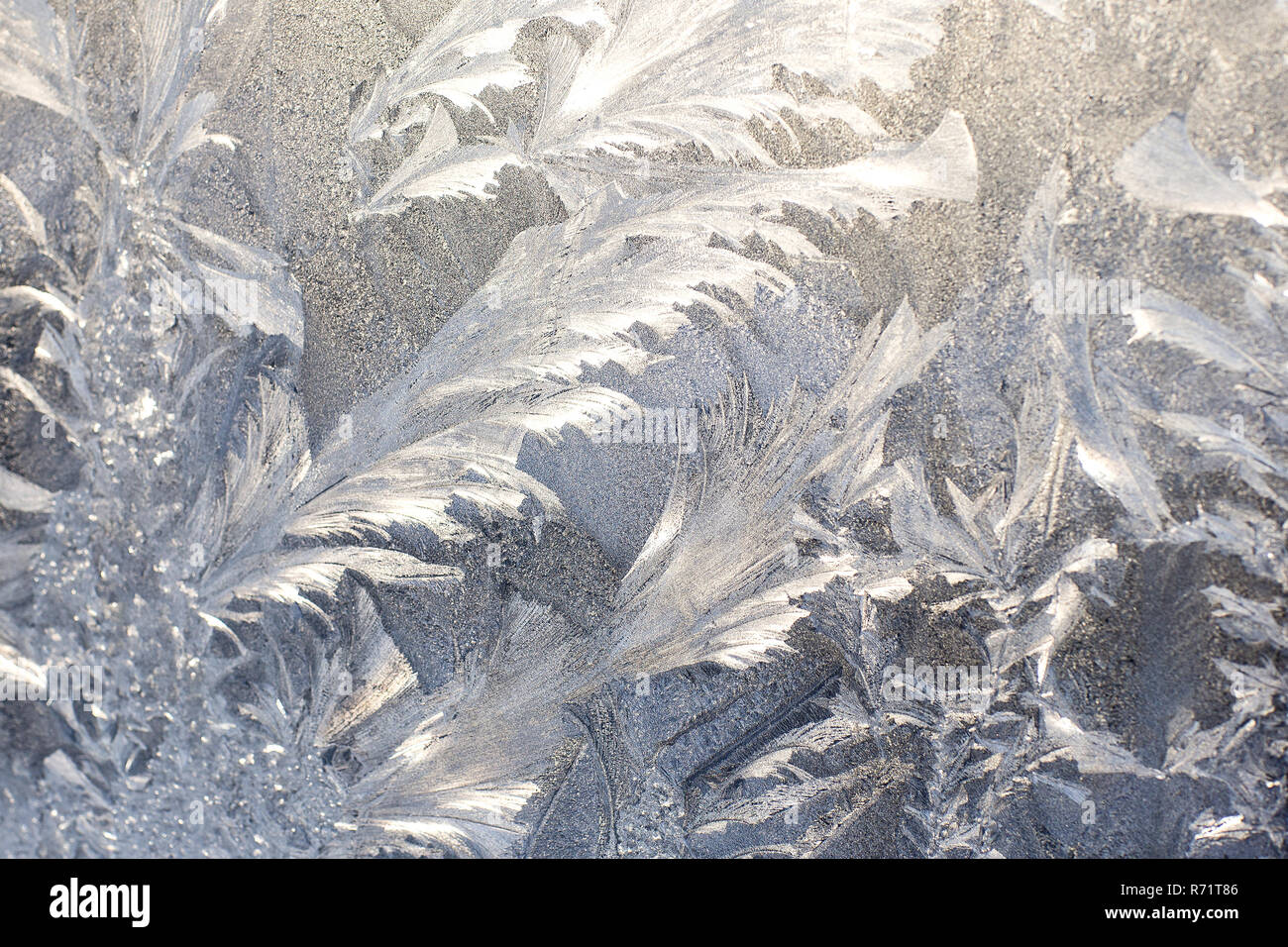 Frosty pattern on glass. Background of frost on the glass. Frostwork ...