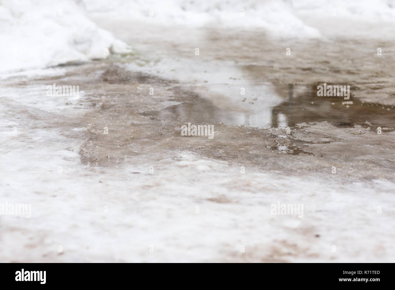 Thaw puddle hi-res stock photography and images - Alamy