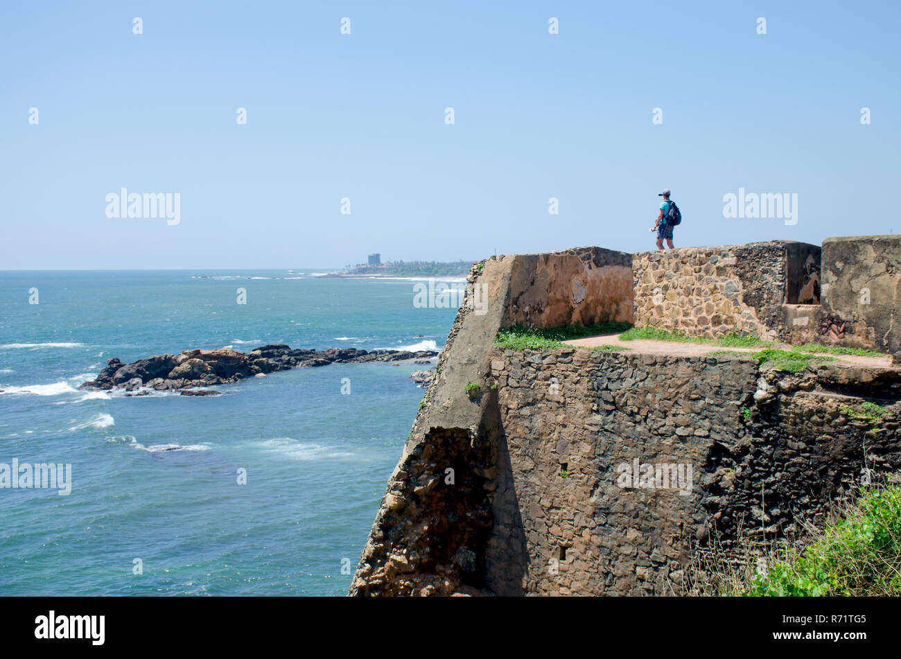 Galle fort in Sri Lanka a beautiful landscape the Indian Ocean Stock ...