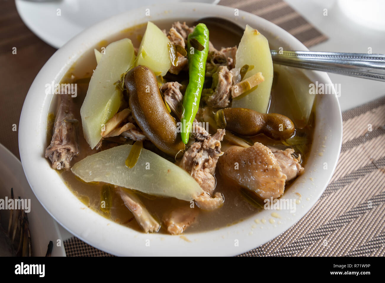 Traditional Filipino vegetable Food - Chicken Sinigang Stock Photo - Alamy
