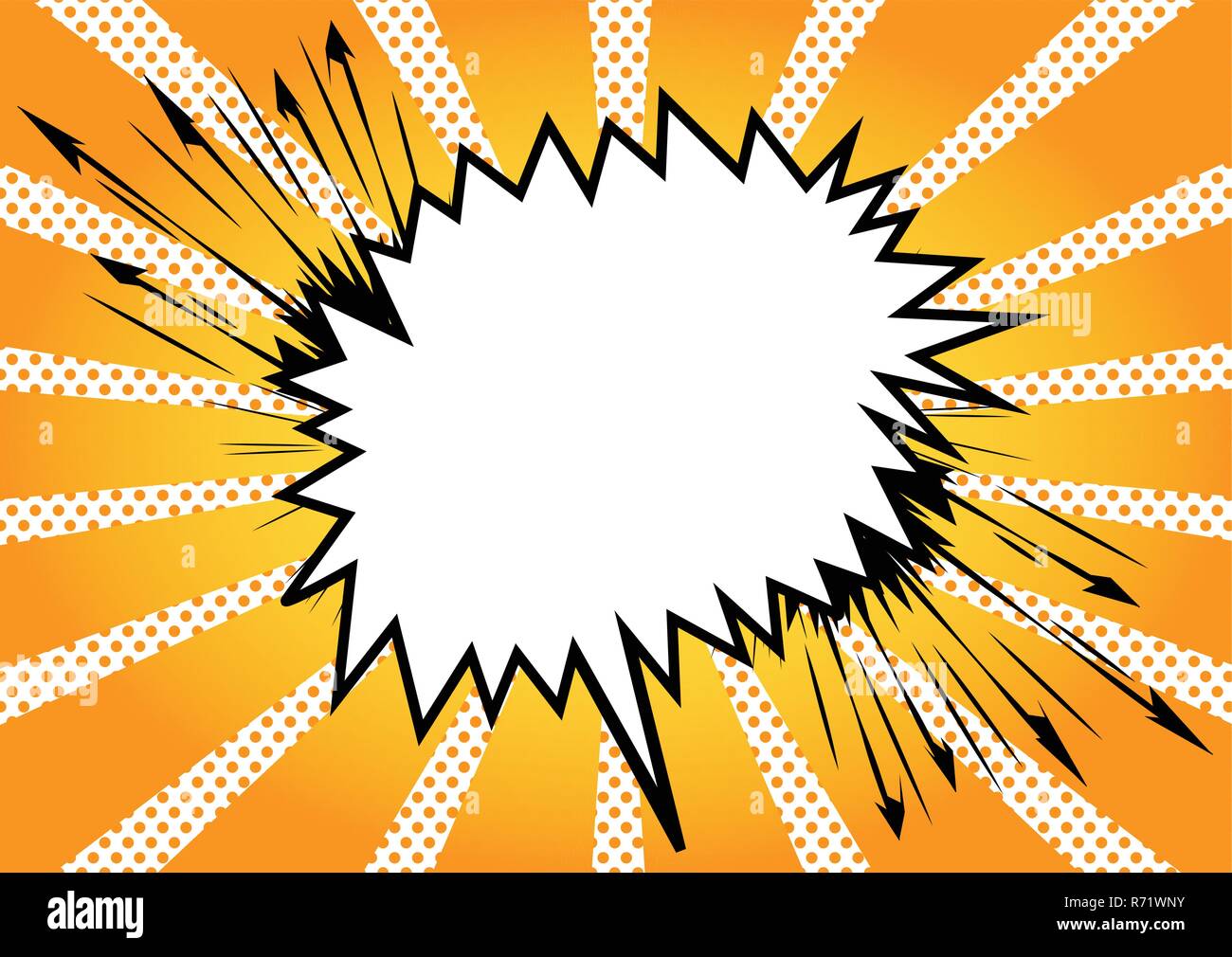 Vector illustrated retro comic background, pop art vintage style Stock ...