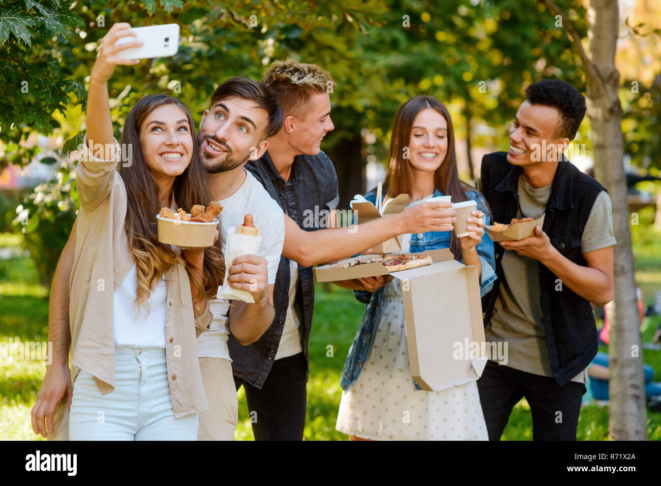 Group photo of friends Stock Photo - Alamy