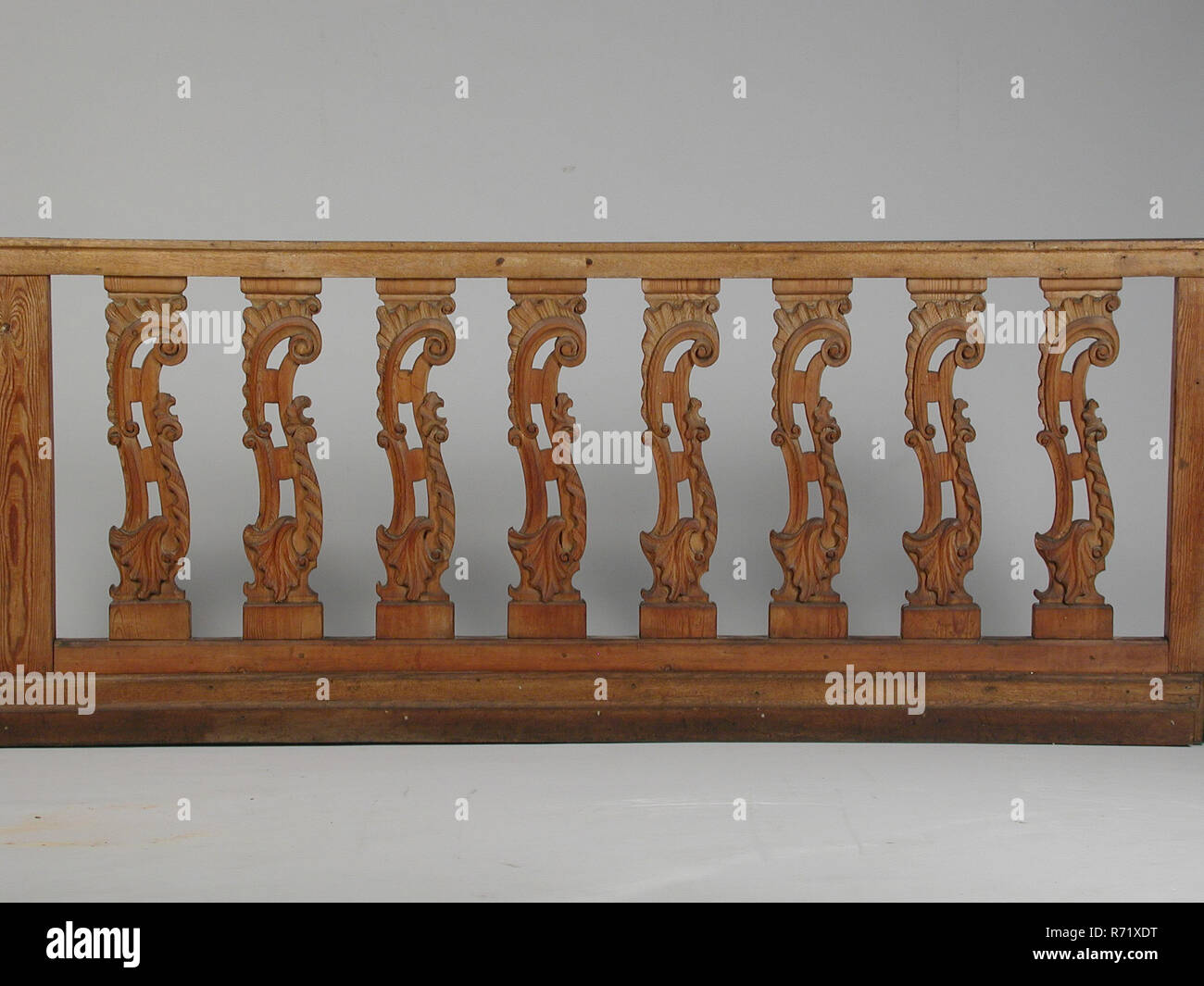 Wooden balustrade, balustrade wood pine wood oak, Rotterdam City ...