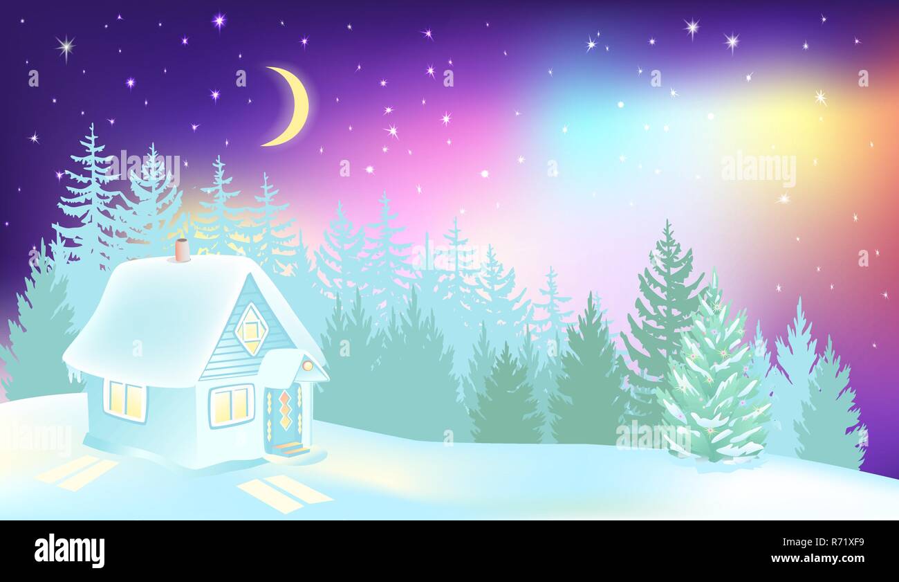 Winter fairy lights Stock Vector Images - Alamy