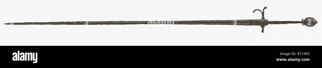 Decorative drapes with one donkey's hoof, guard and handle, in the ...