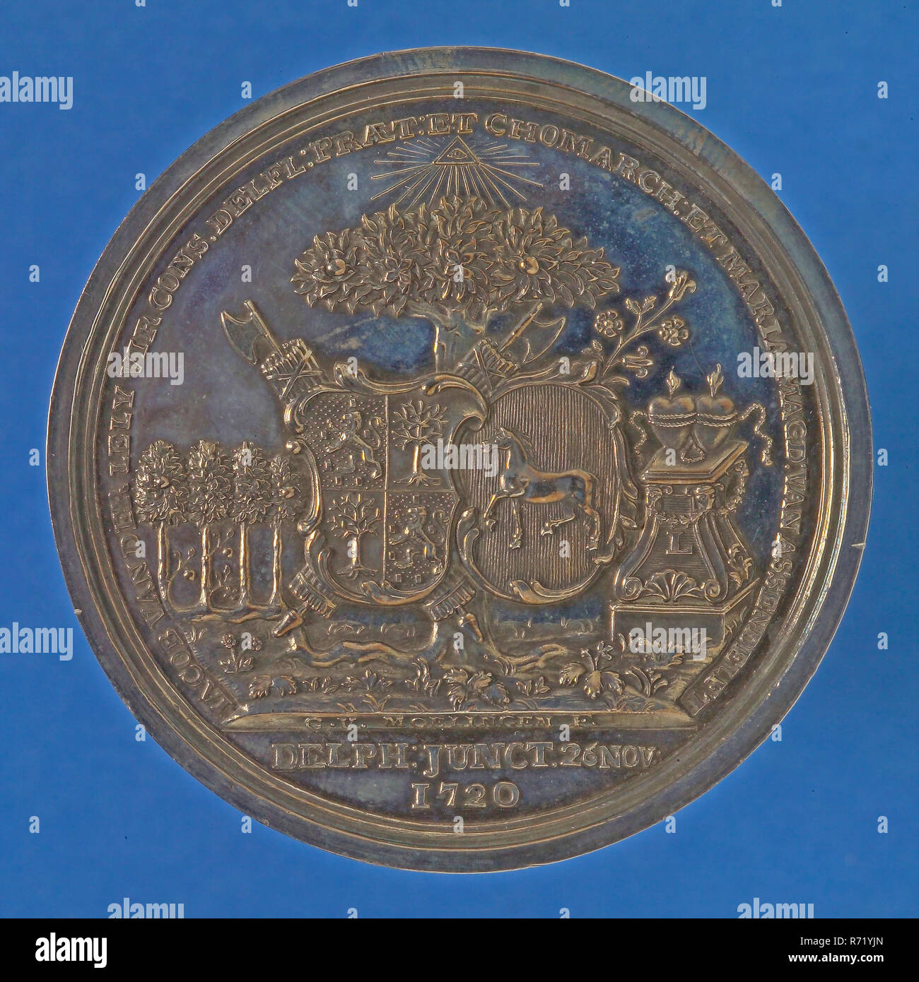 Gijsbert van Moelingen, Medal on the 25th wedding of Jacob van der Lely ...
