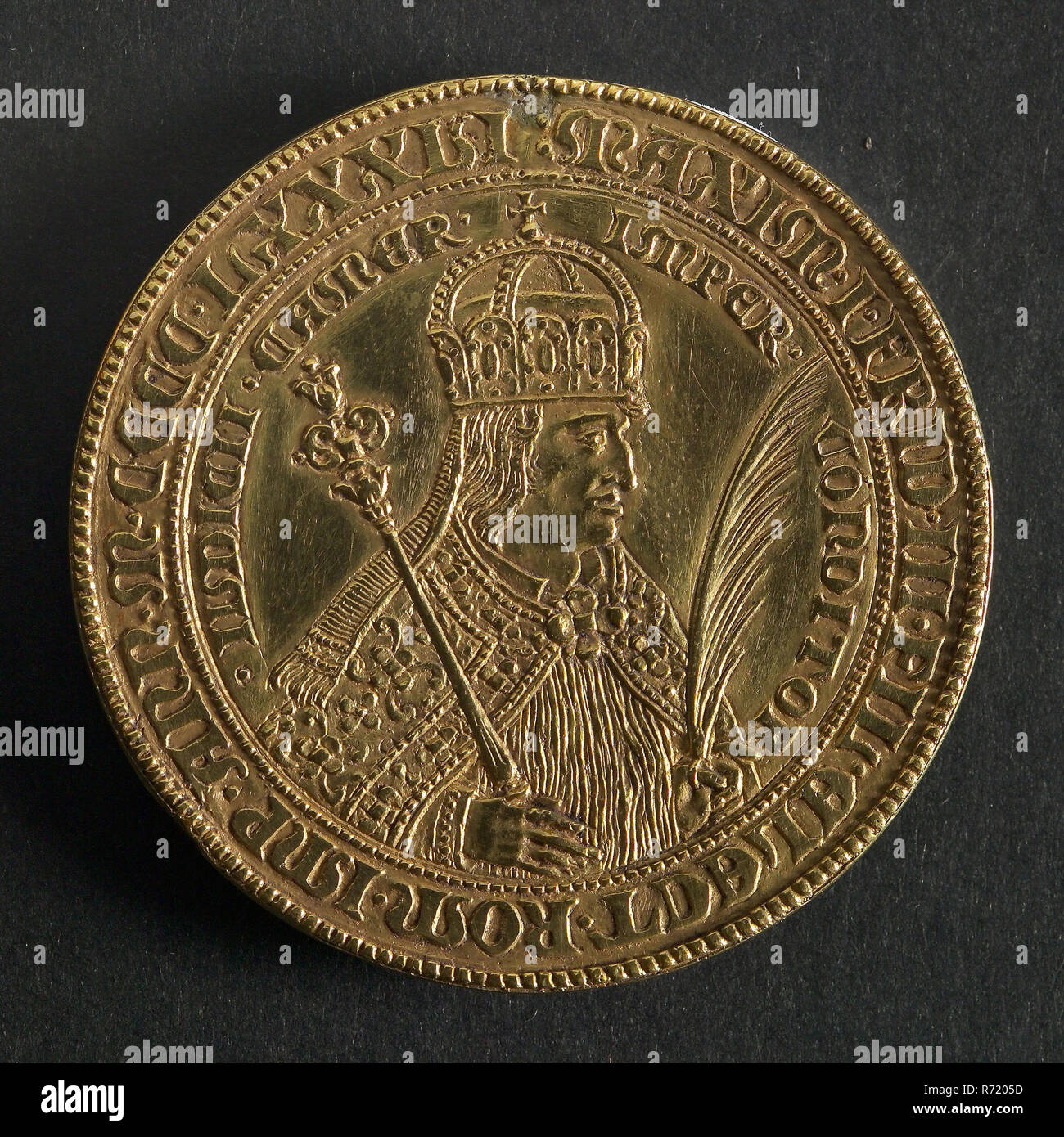 Golden medal on the coronation of Maximilian from Austria to Roman King ...