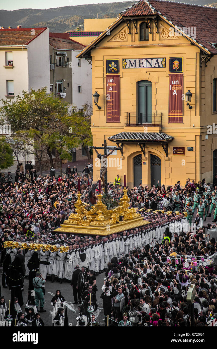 One of the most popular Holy week processions in Malaga is called "La ...