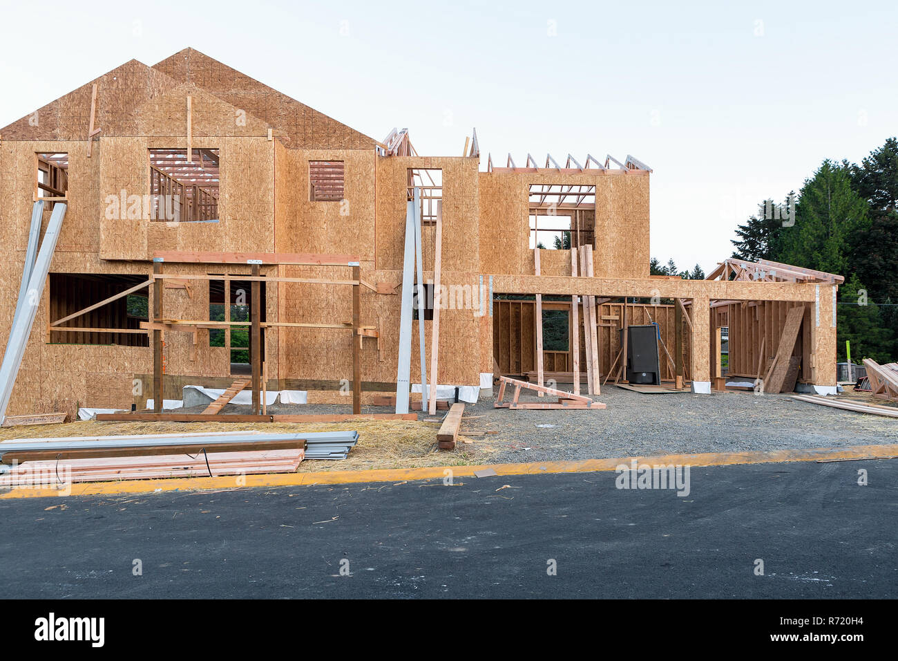 New House Construction in North America Subdivision Stock Photo - Alamy