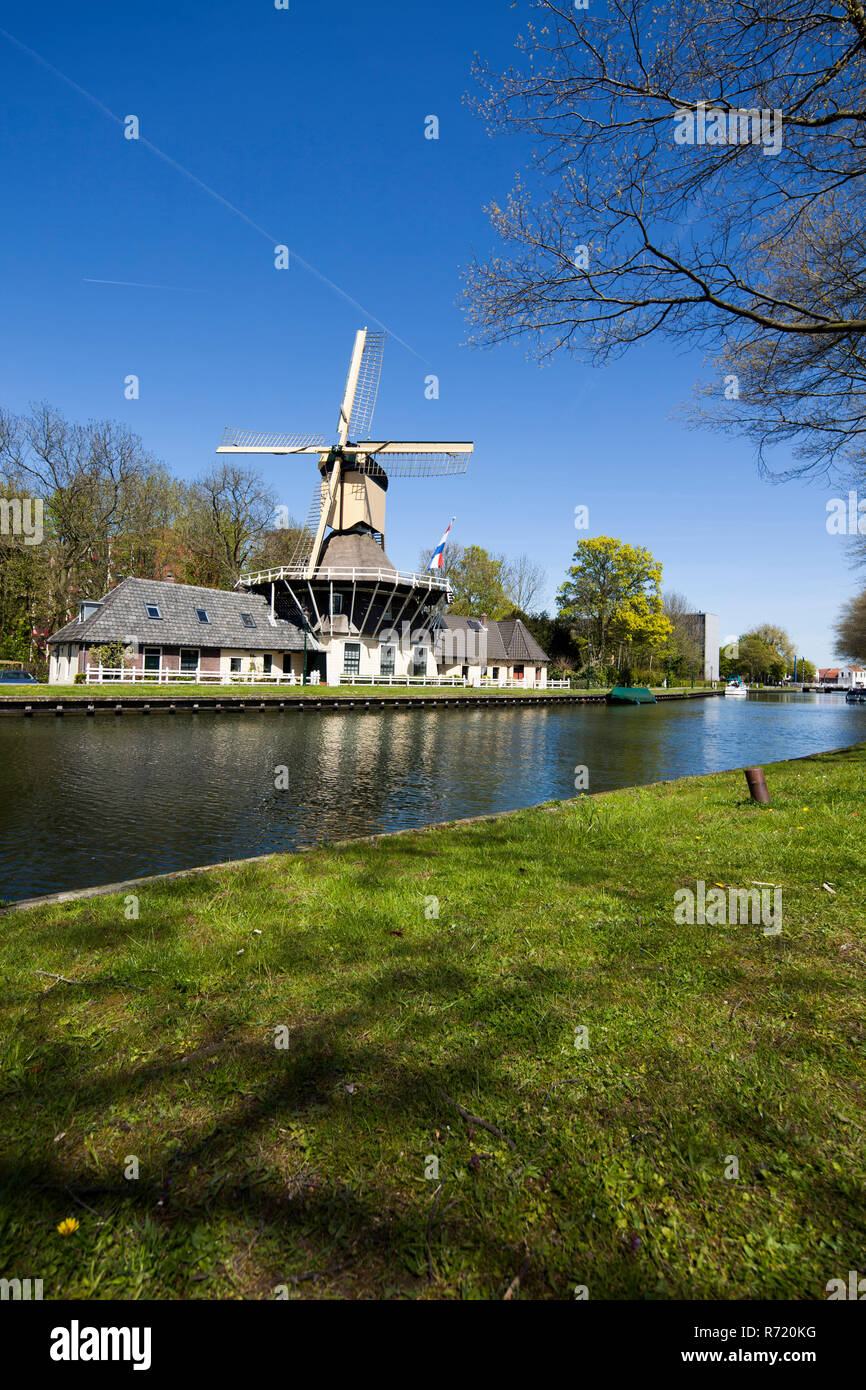 Dutch windmill in netherlands Stock Photo - Alamy