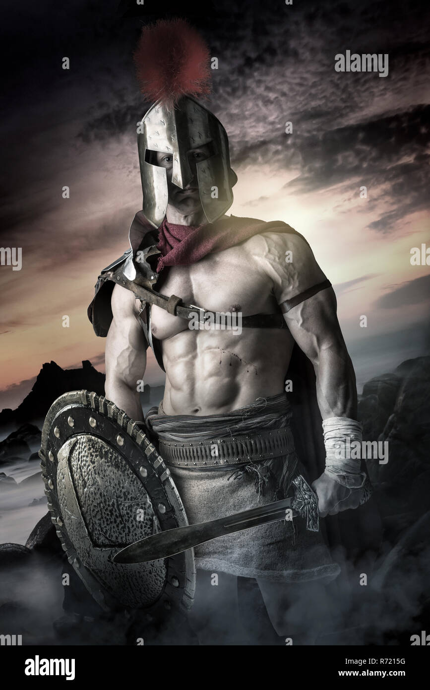 Ancient soldier or Gladiator Stock Photo - Alamy