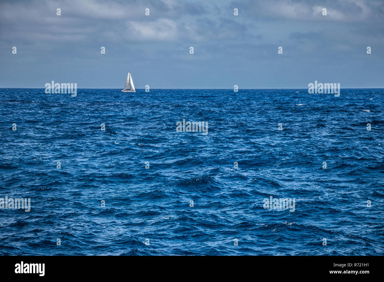 sea horizon with boat Stock Photo - Alamy