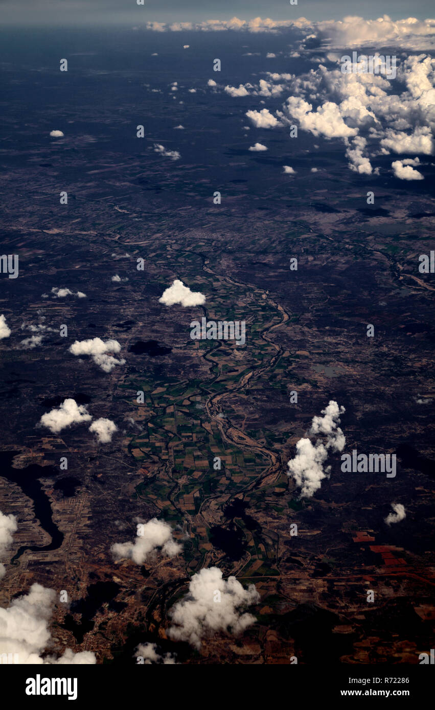 Aerial view of brazilian hinterland, Brazil, South America Stock Photo ...