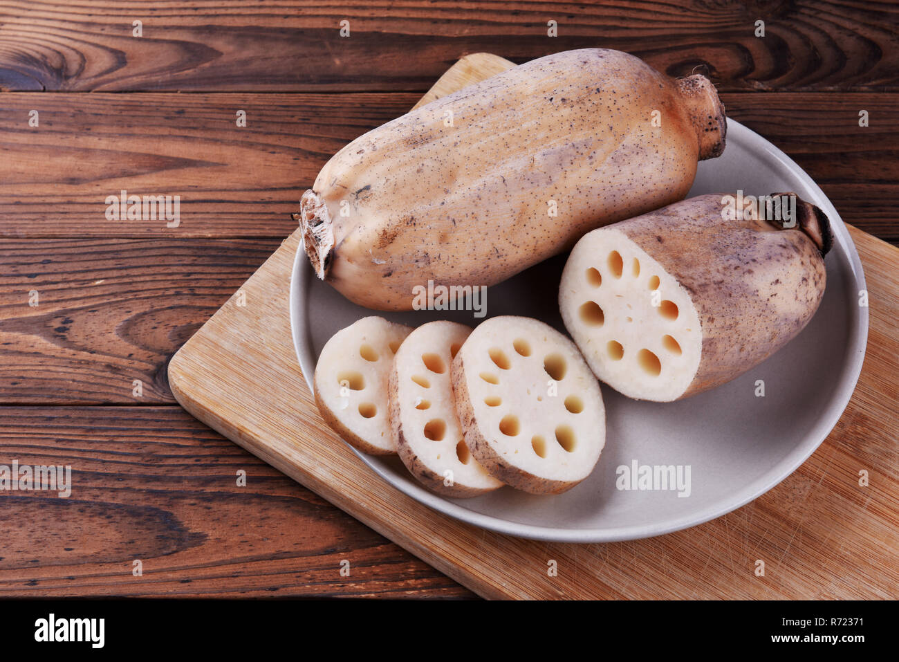 Raw Brown Organic Lotus Root Stock Photo - Alamy