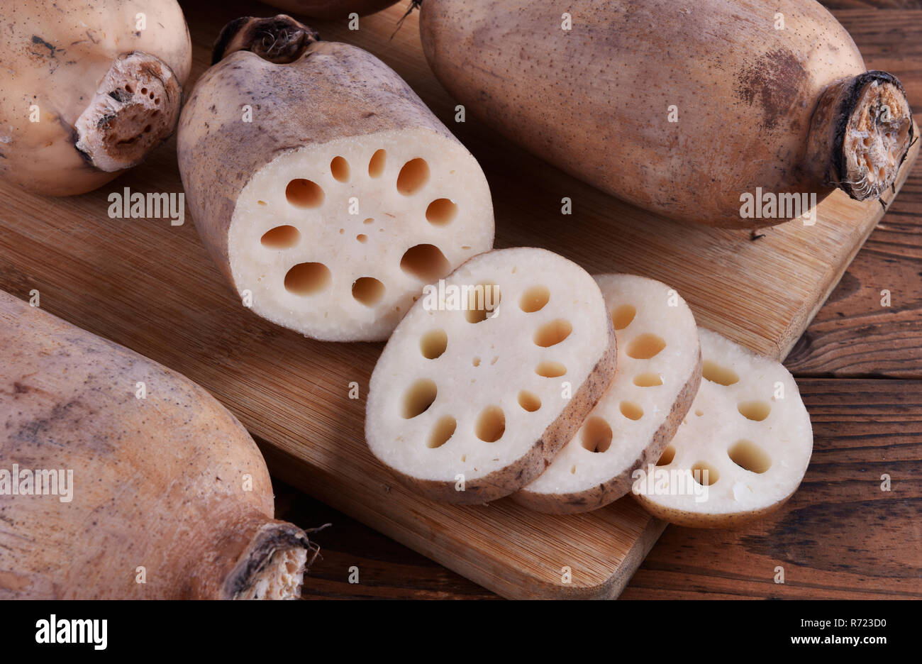 Raw Brown Organic Lotus Root Stock Photo - Alamy