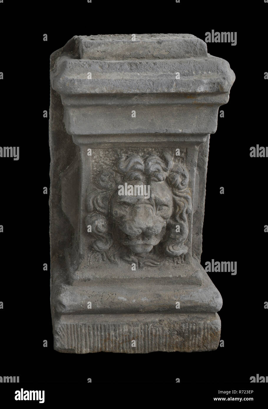 Basement with lion head, basement ornament building component sandstone ...