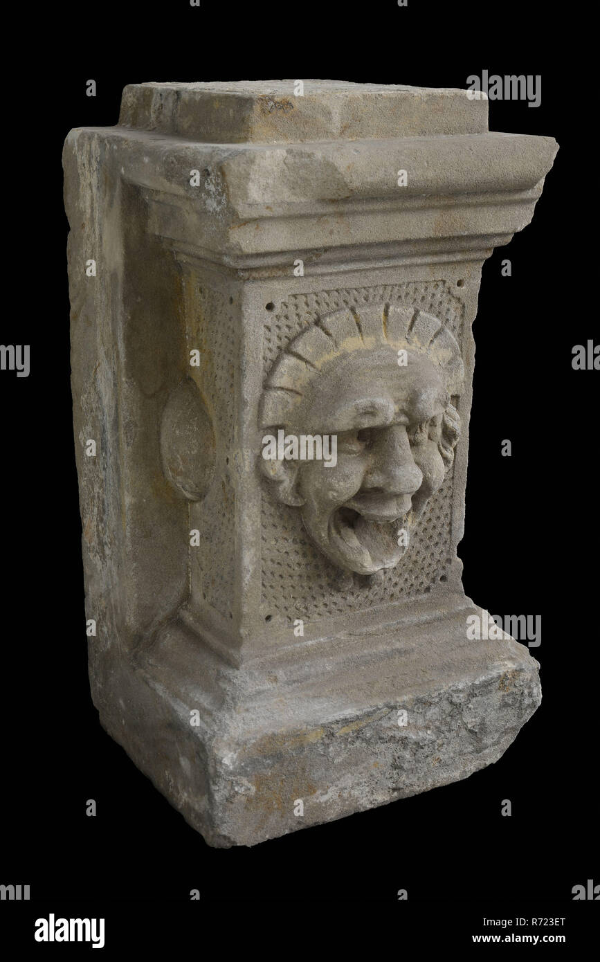 Basement with head old woman, basement ornament building component ...