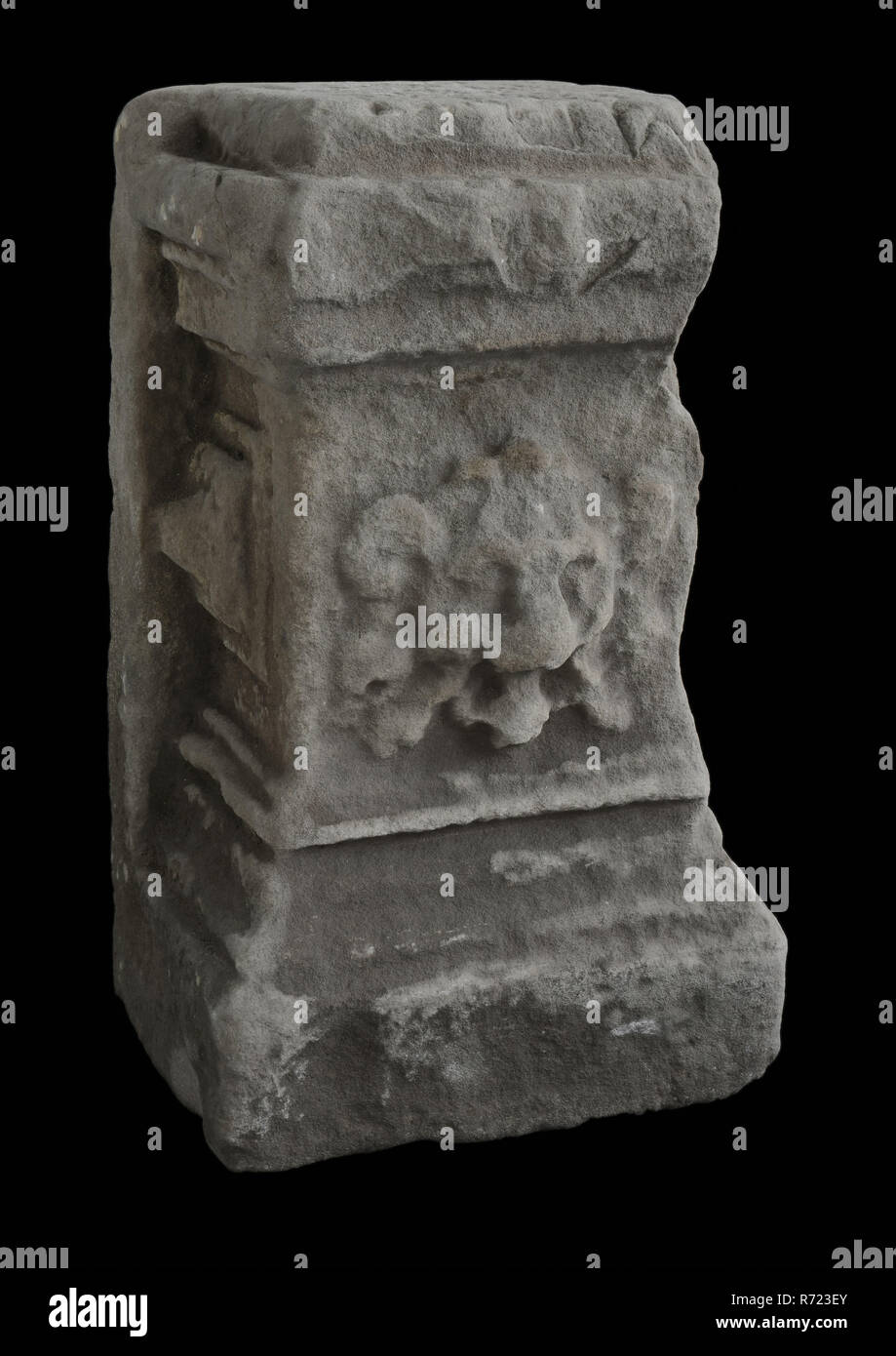 Basement with lion head, basement ornament building component sandstone ...