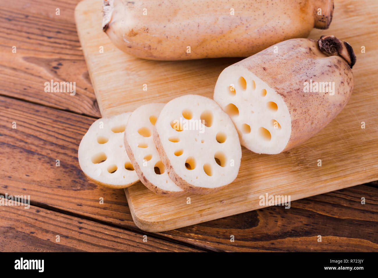 Raw Brown Organic Lotus Root Stock Photo - Alamy