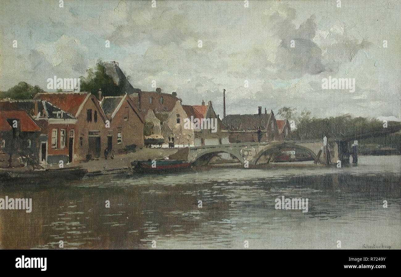Johannes Christiaan Karel Klinkenberg, Bridge at Overschie, Rotterdam ...