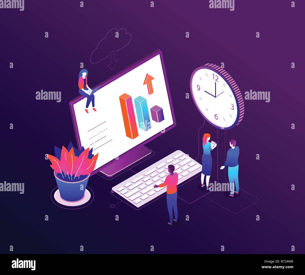 Quality time woman man Stock Vector Images - Alamy