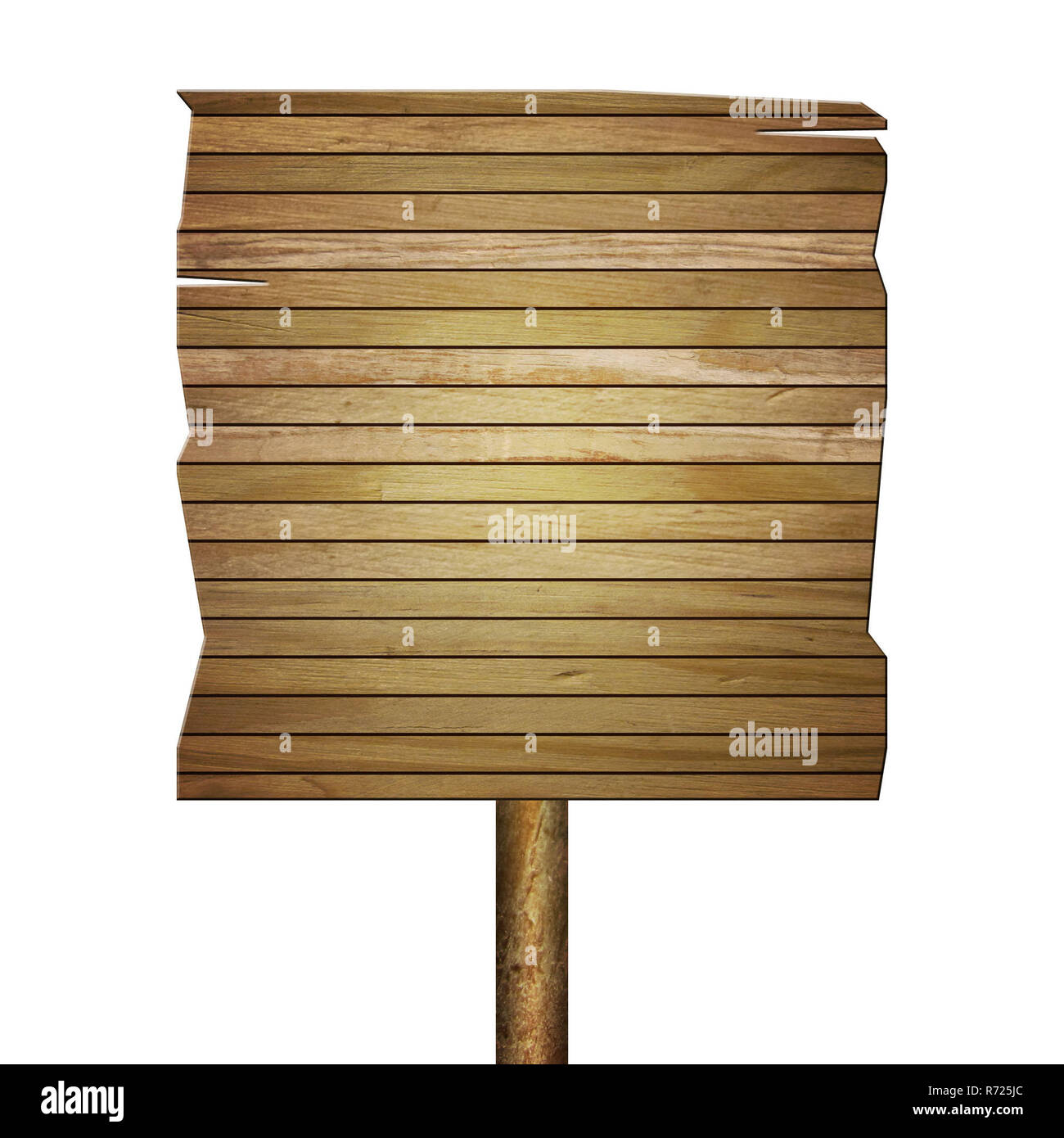 empty wooden sign isolated on white Stock Photo - Alamy