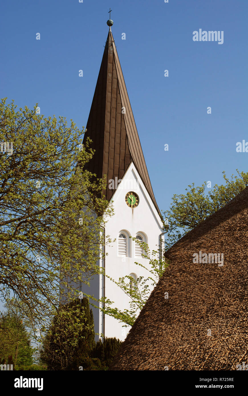 The church of St. Clement , Nebel, Amrum island, Germany. Amrum's ...