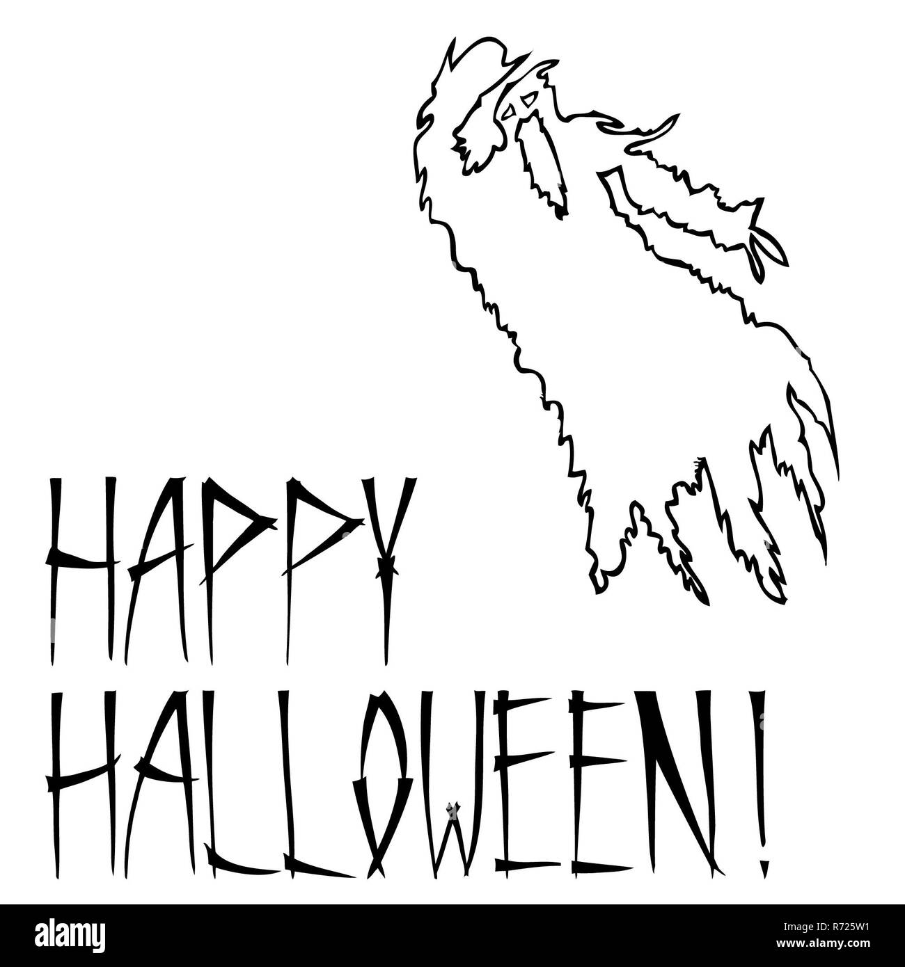 hand drawn ghost Stock Photo - Alamy
