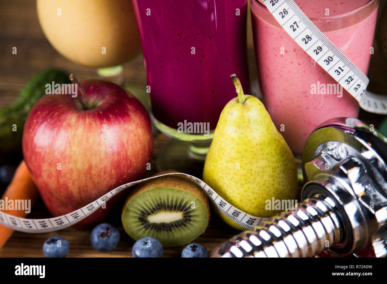 Vitamin and Fitness diet, Smoothie Stock Photo - Alamy