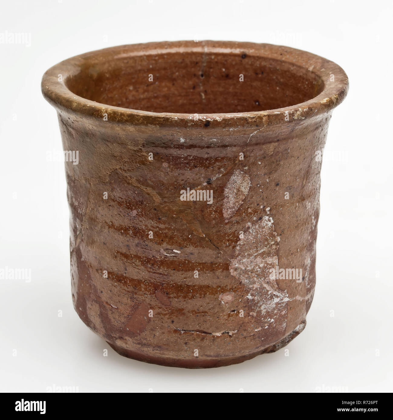 High ointment jar, red shard, narrow foot and outstanding top edge ...