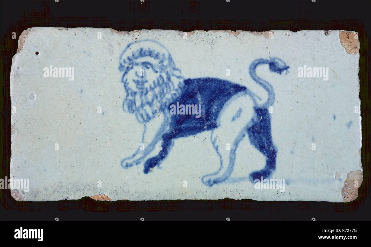 Border tile, lion with human face, edge tile wall tile tile sculpture ...