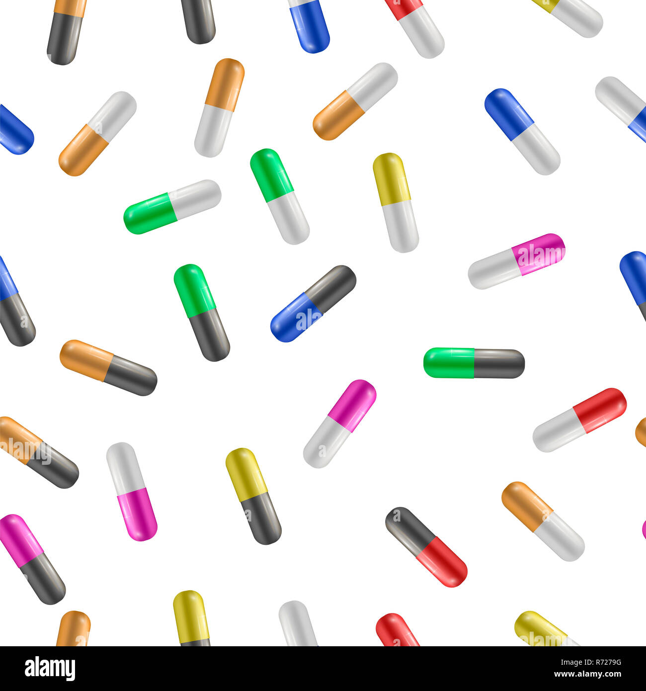 Set of Colorful Pills Stock Photo - Alamy