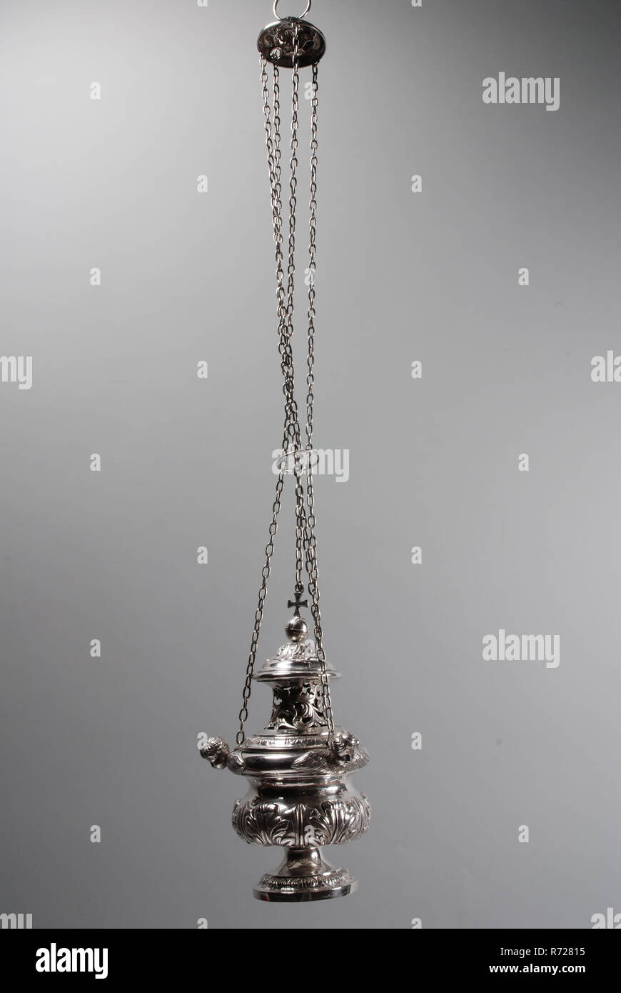 Silver censer, censer ceremonial holder holder silver, driven hammered ...